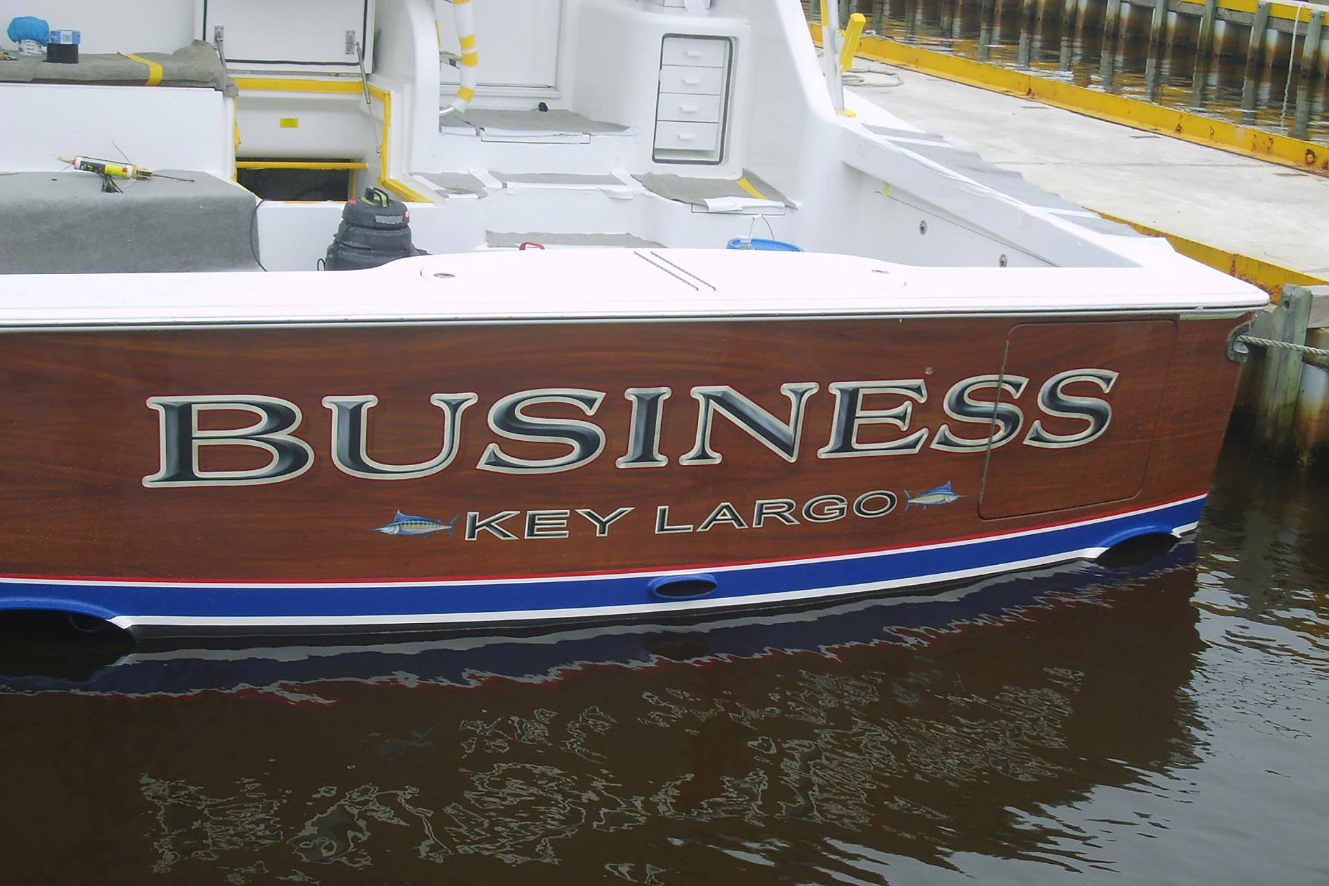 Business, Key Largo Boat Transom | BOATS TRANSOM ARTWORK PAINTING ...