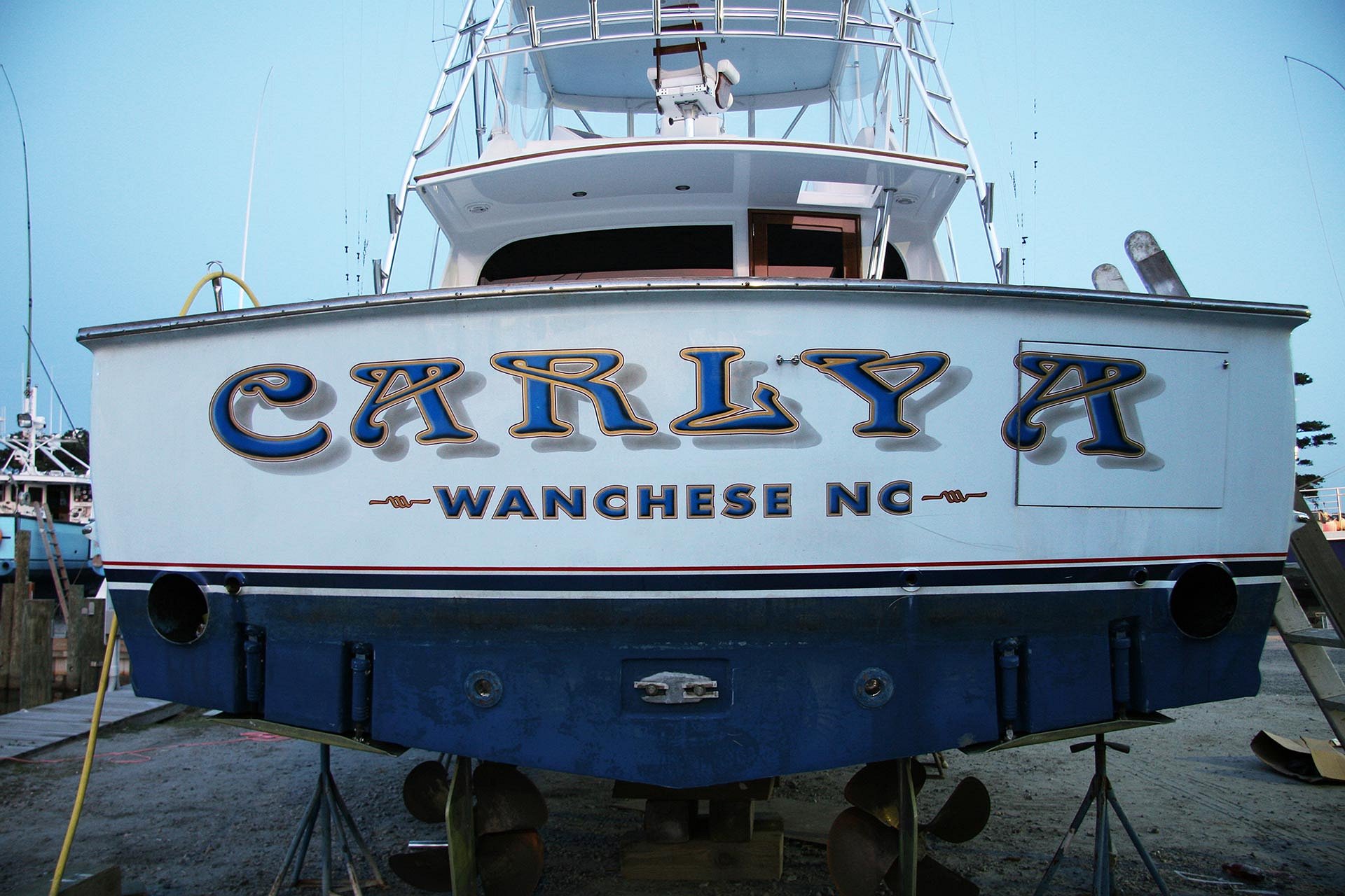 Carly A, Wanchese North Carolina Boat Transom | BOATS TRANSOM ARTWORK ...