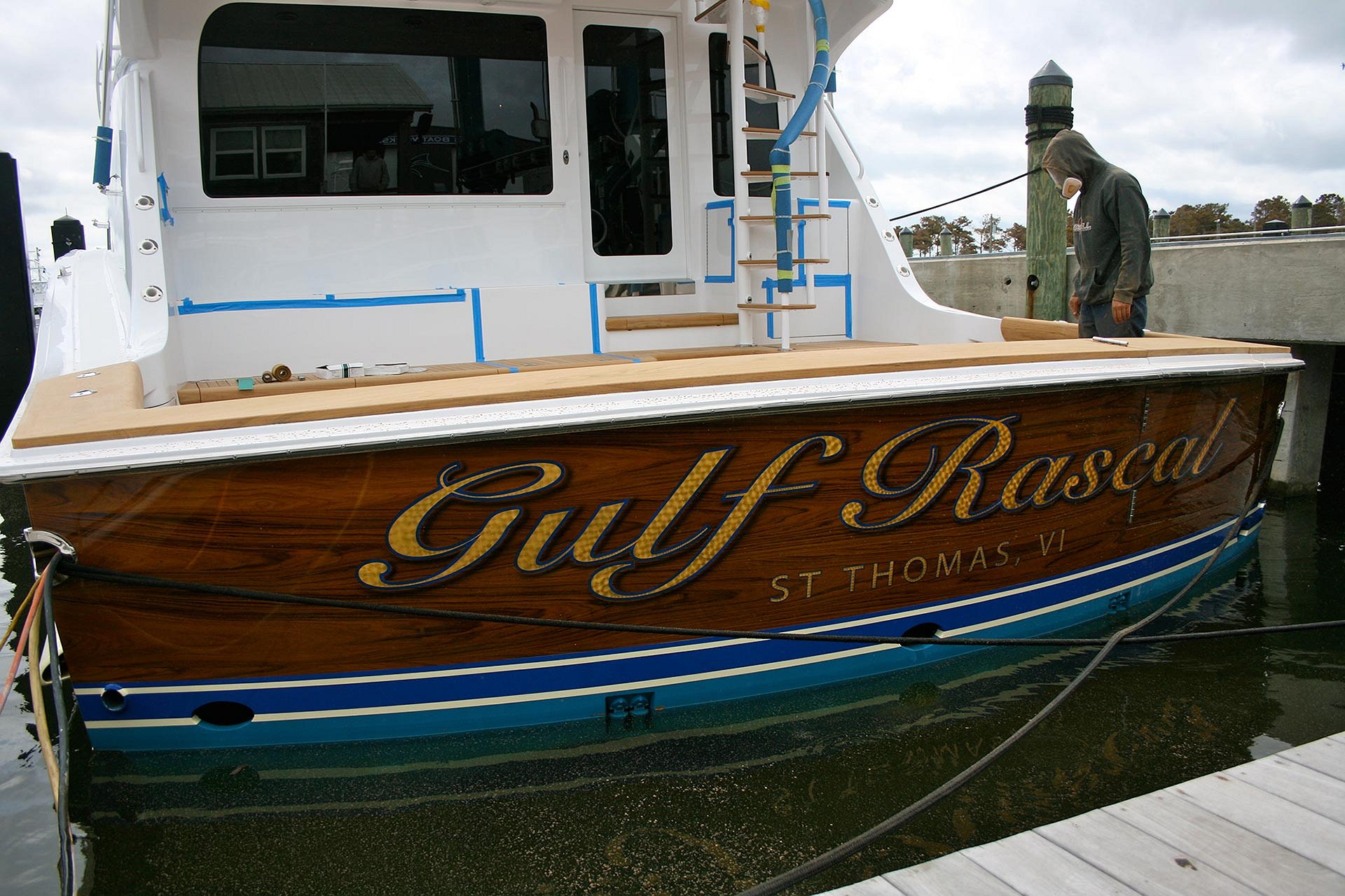 Gulf Rascal, St Thomas VI Boat Transom | BOATS TRANSOM ARTWORK PAINTING ...
