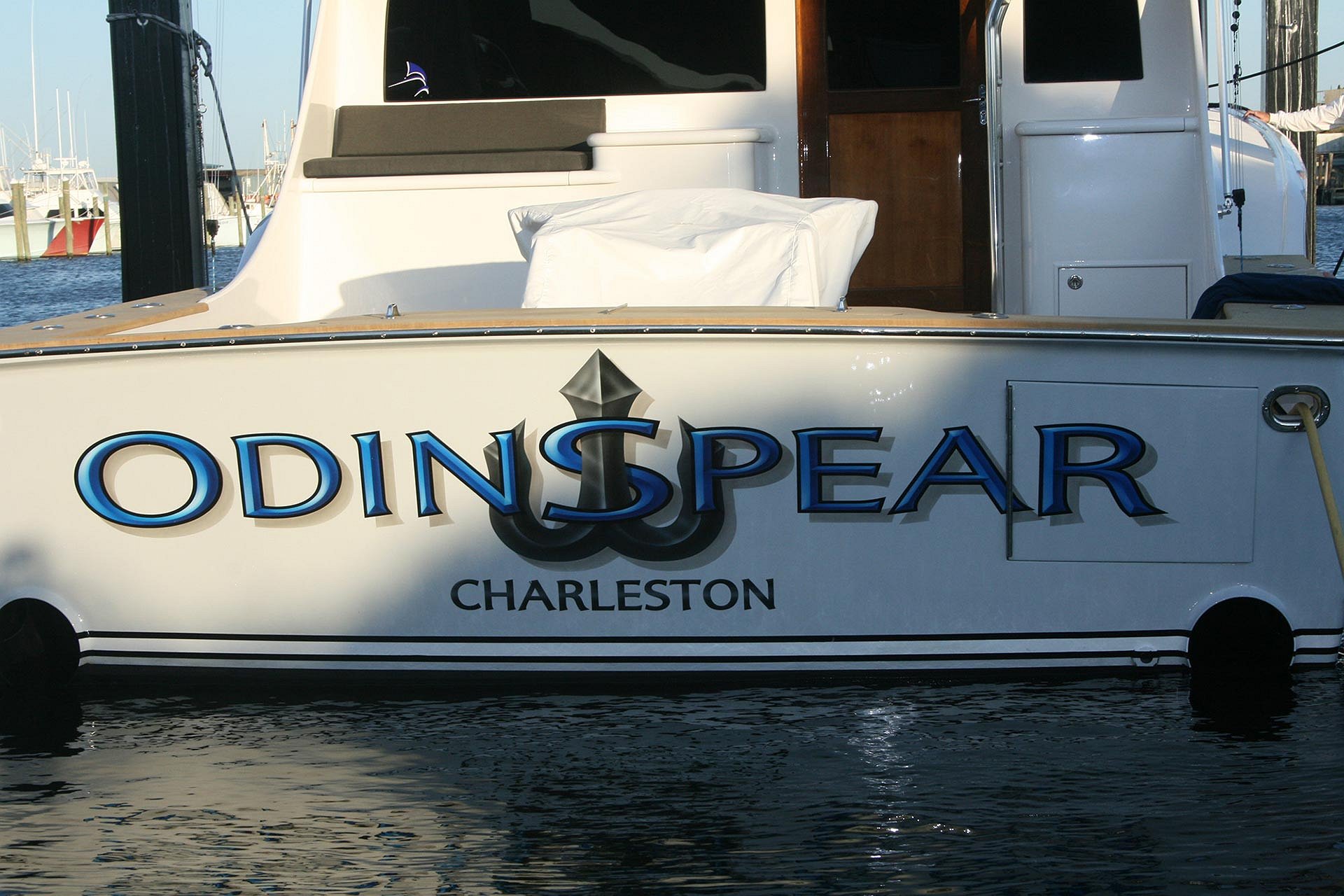 Odin Spear, Charleston Boat Transom | BOATS TRANSOM ARTWORK PAINTING ...