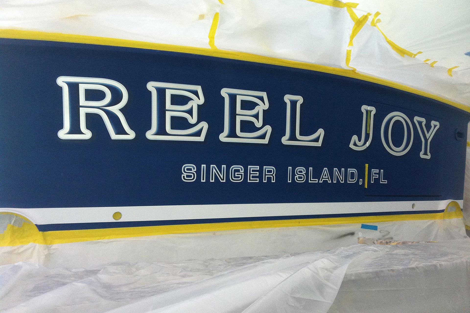 Reel Joy, Singer Island Florida Boat Transom | BOATS TRANSOM ARTWORK ...