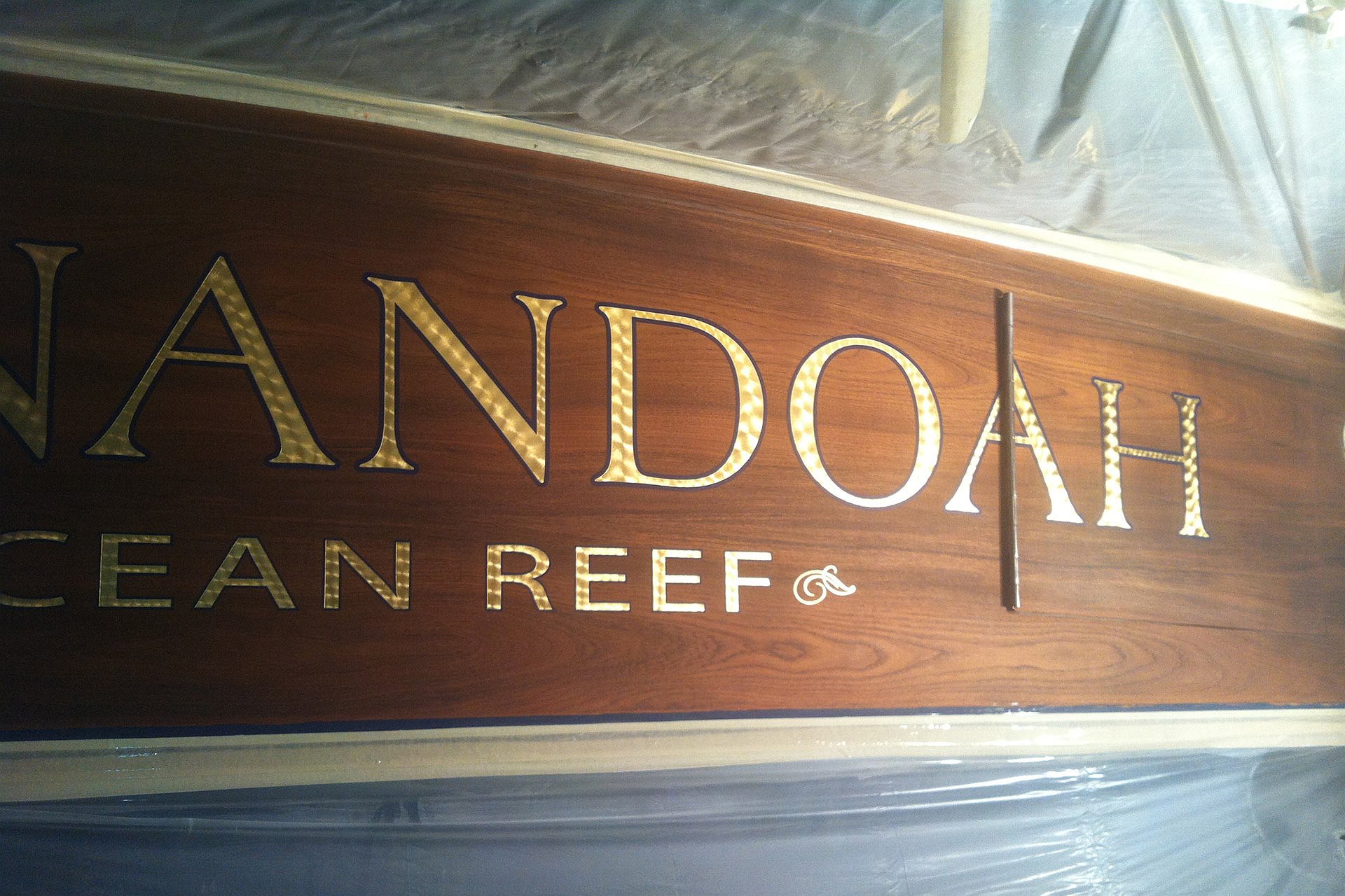 Shenandoah, Ocean Reef Boat Transom | BOATS TRANSOM ARTWORK PAINTING ...
