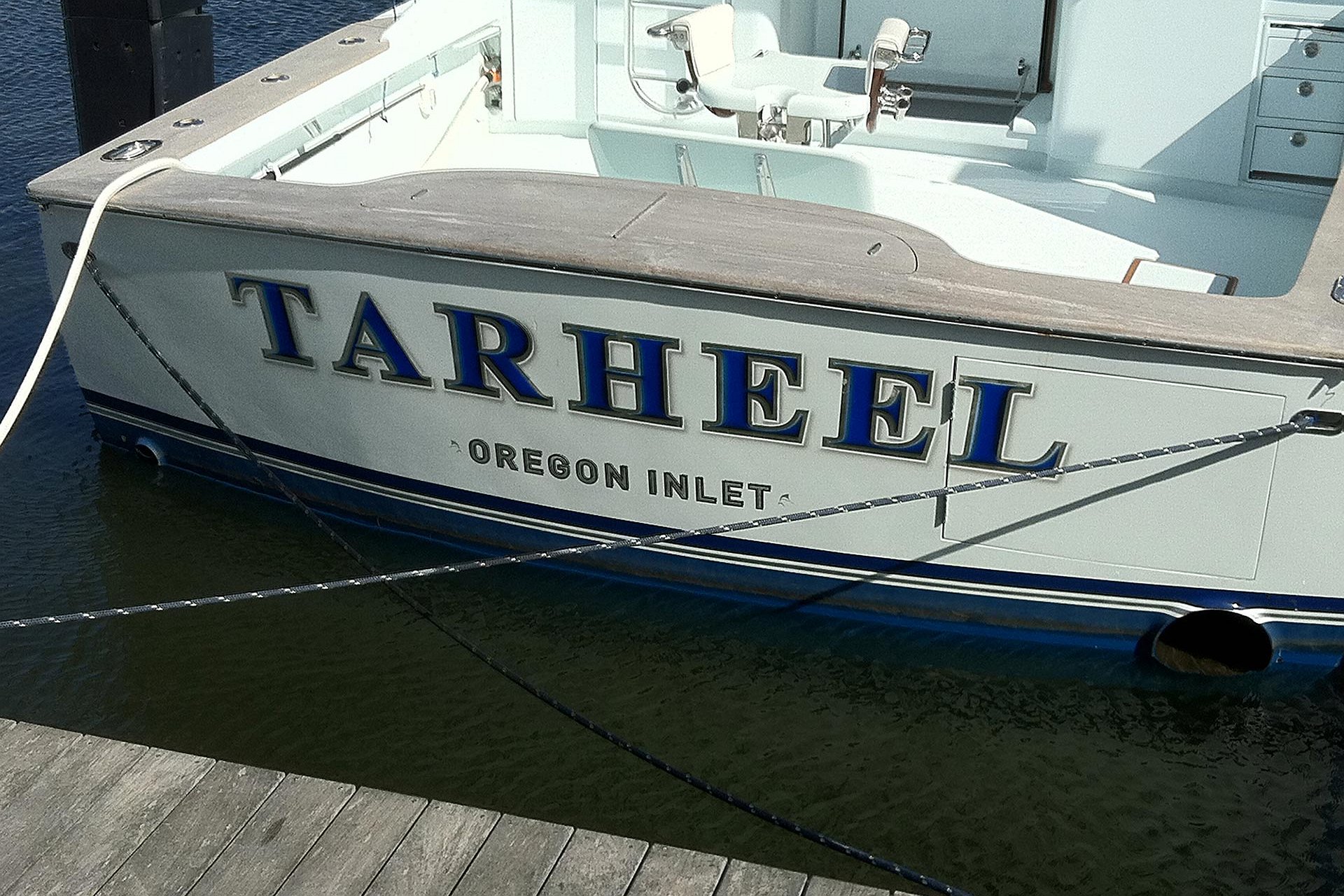 Tarheel, Oregon Inlet Boat Transom | BOATS TRANSOM ARTWORK PAINTING ...