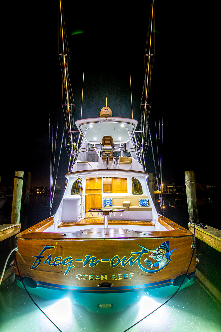 Freq n out Ocean Reef Boat Transom | BOATS TRANSOM ARTWORK PAINTING ...