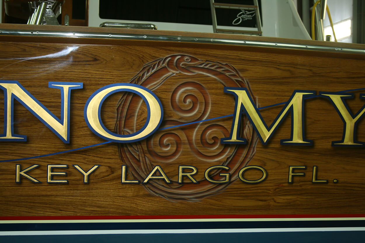 Mono Myth Key Largo Florida Boat Transom | BOATS TRANSOM ARTWORK ...