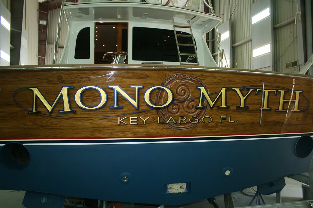 Mono Myth Key Largo Florida Boat Transom | BOATS TRANSOM ARTWORK ...