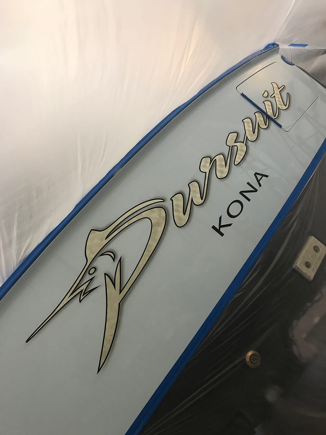 Pursuit Kona Hawaii Boat Transom | BOATS TRANSOM ARTWORK PAINTING ...
