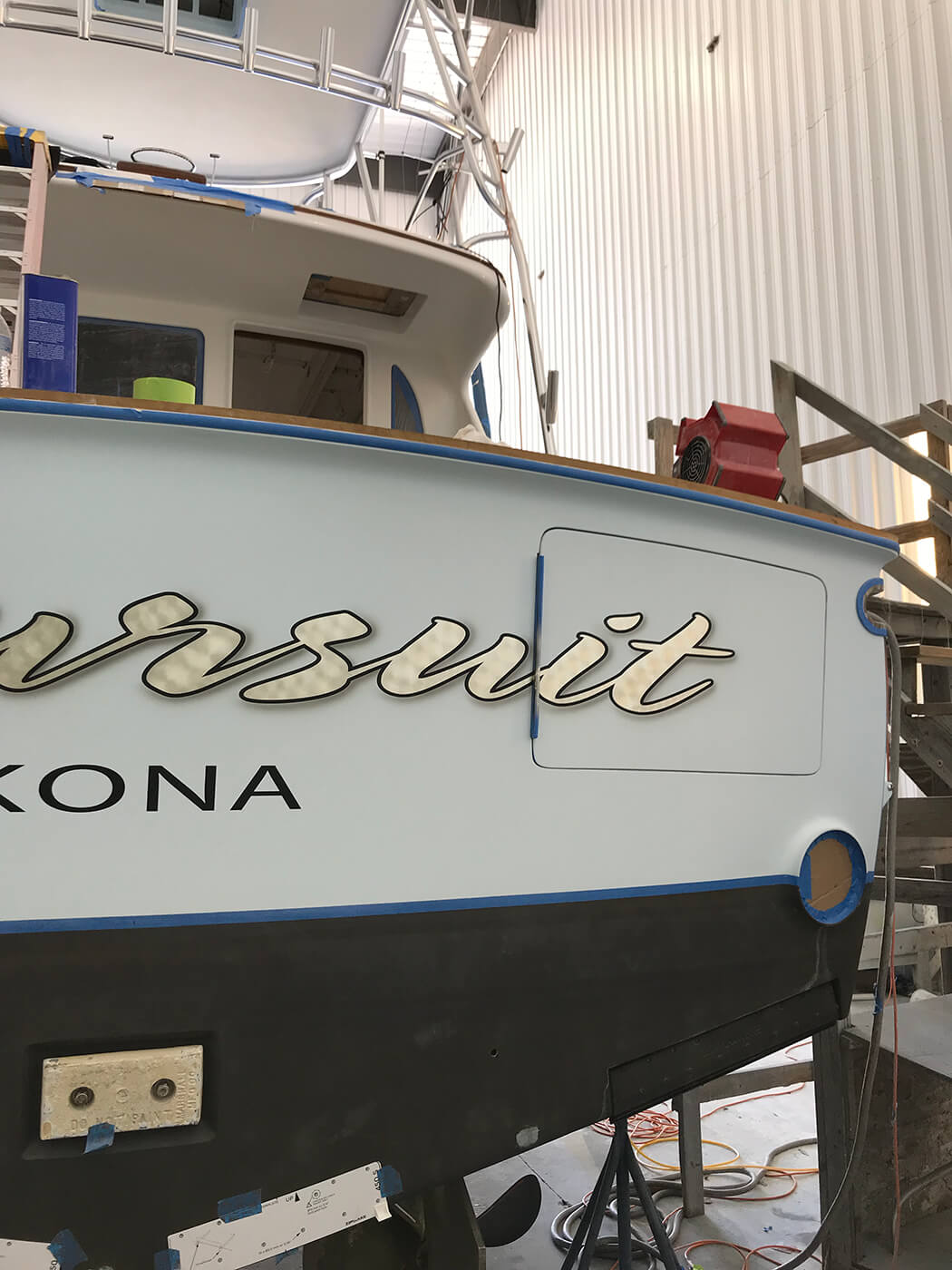 Pursuit Kona Hawaii Boat Transom | BOATS TRANSOM ARTWORK PAINTING ...