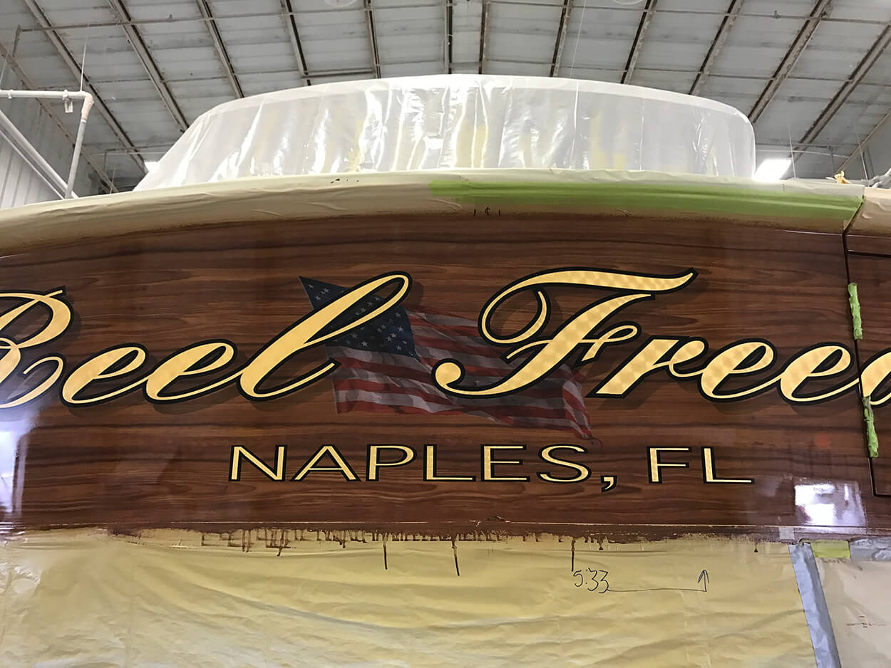 Reel Freedom Naples Florida Boat Transom | BOATS TRANSOM ARTWORK ...
