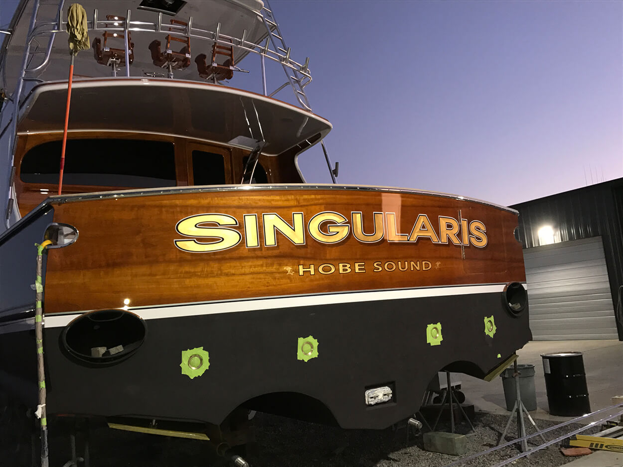 Singularis Hobe Sound Florida Boat | BOATS TRANSOM ARTWORK PAINTING ...