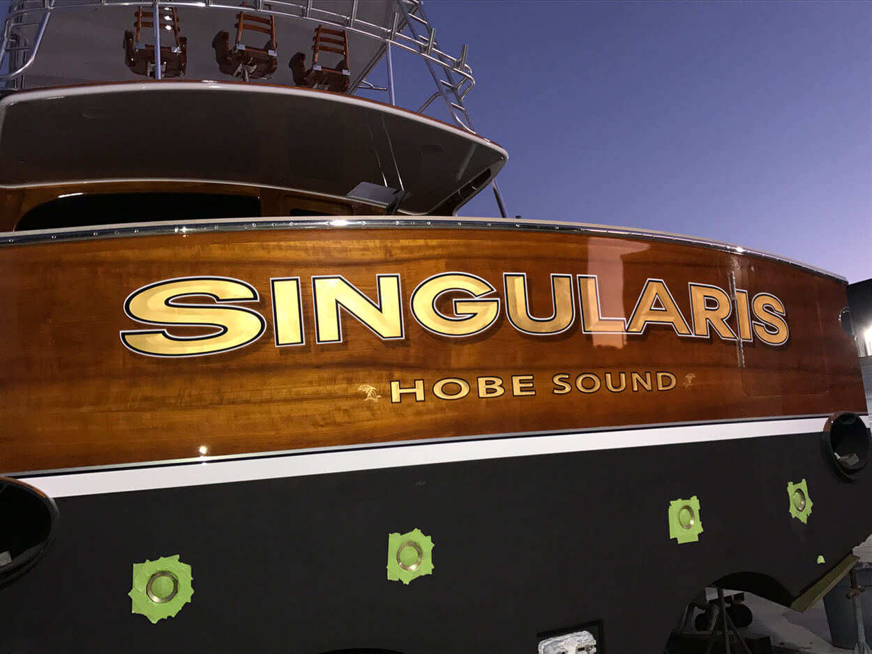 Singularis Hobe Sound Florida Boat | BOATS TRANSOM ARTWORK PAINTING ...