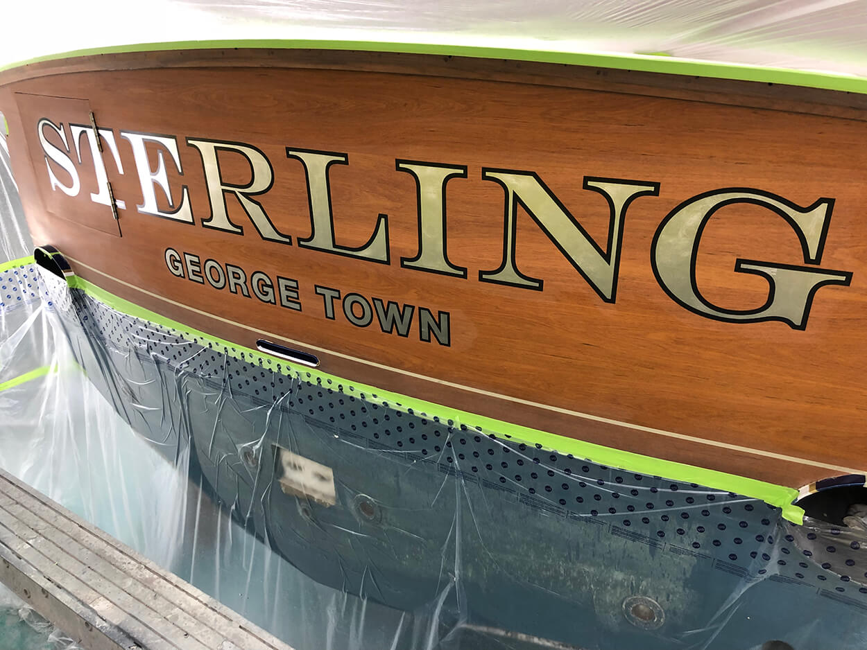 Sterling George Town Boat Transom | BOATS TRANSOM ARTWORK PAINTING ...