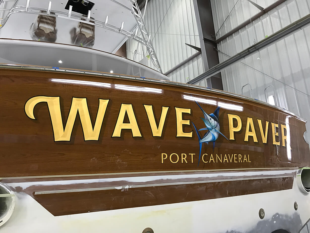 Wave Paver Port Canaveral Florida Boat Transom | BOATS TRANSOM ARTWORK ...