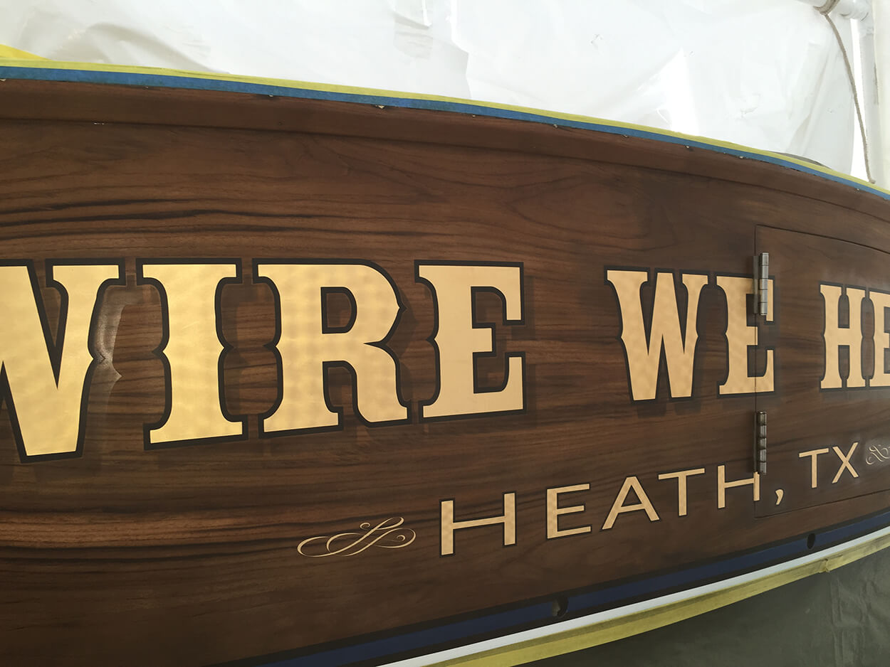 Wire We Here Heath Texas Boat Transom | BOATS TRANSOM ARTWORK PAINTING ...