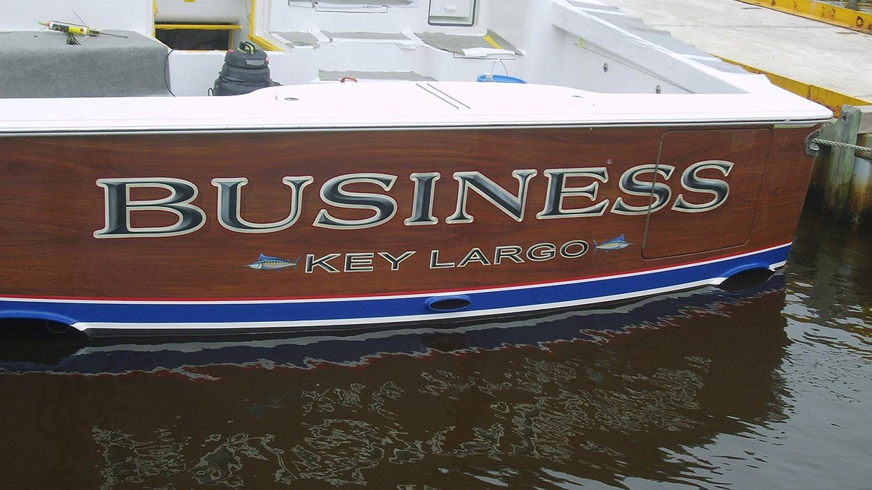 Business, Key Largo Boat Transom | BOATS TRANSOM ARTWORK PAINTING ...