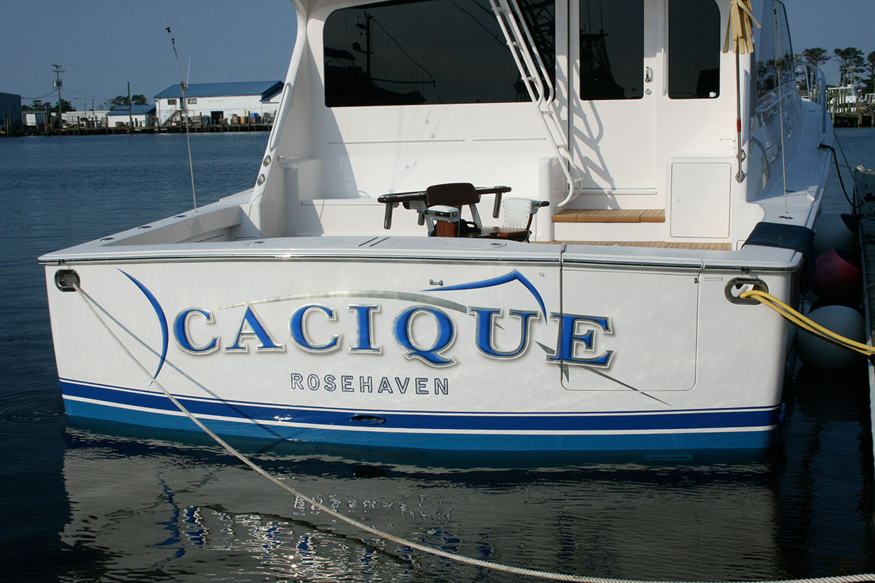 Cacique, Rosehaven Boat Transom | BOATS TRANSOM ARTWORK PAINTING ...