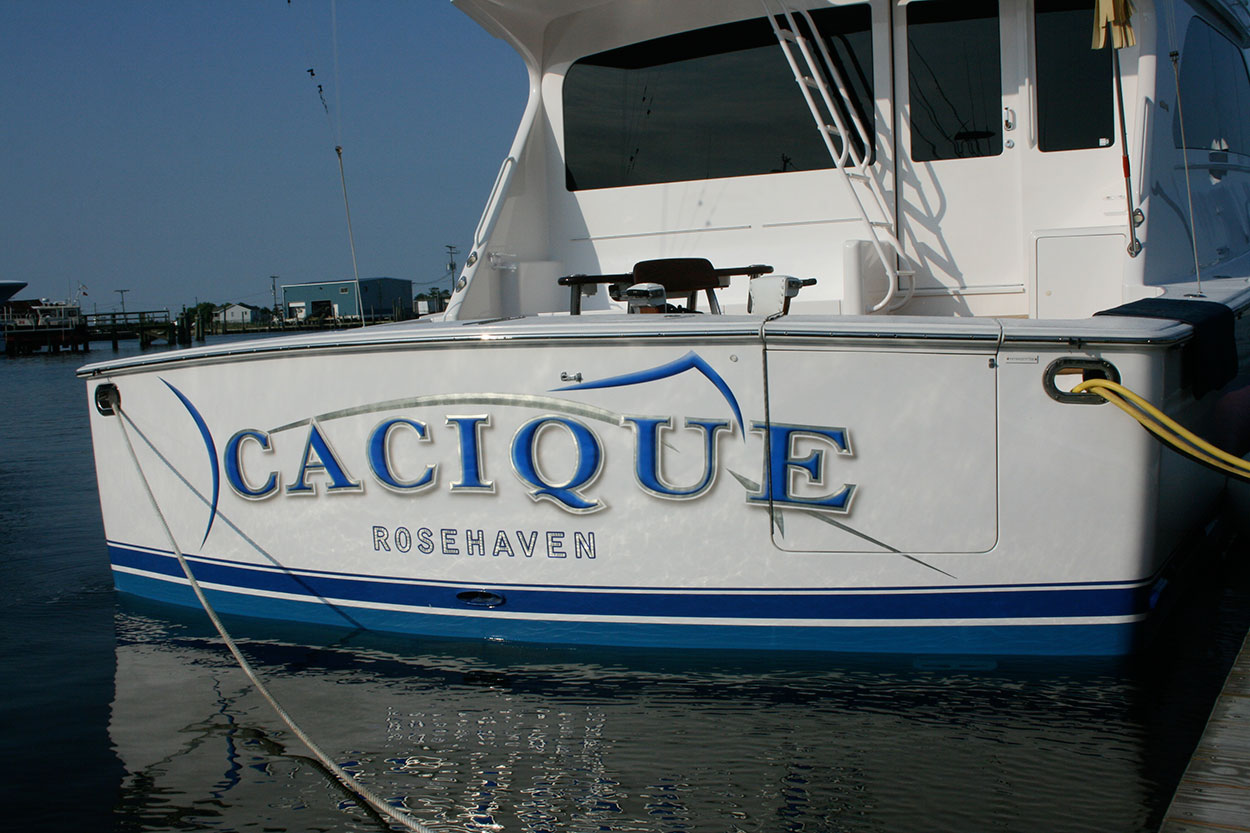 Cacique, Rosehaven Boat Transom | BOATS TRANSOM ARTWORK PAINTING ...