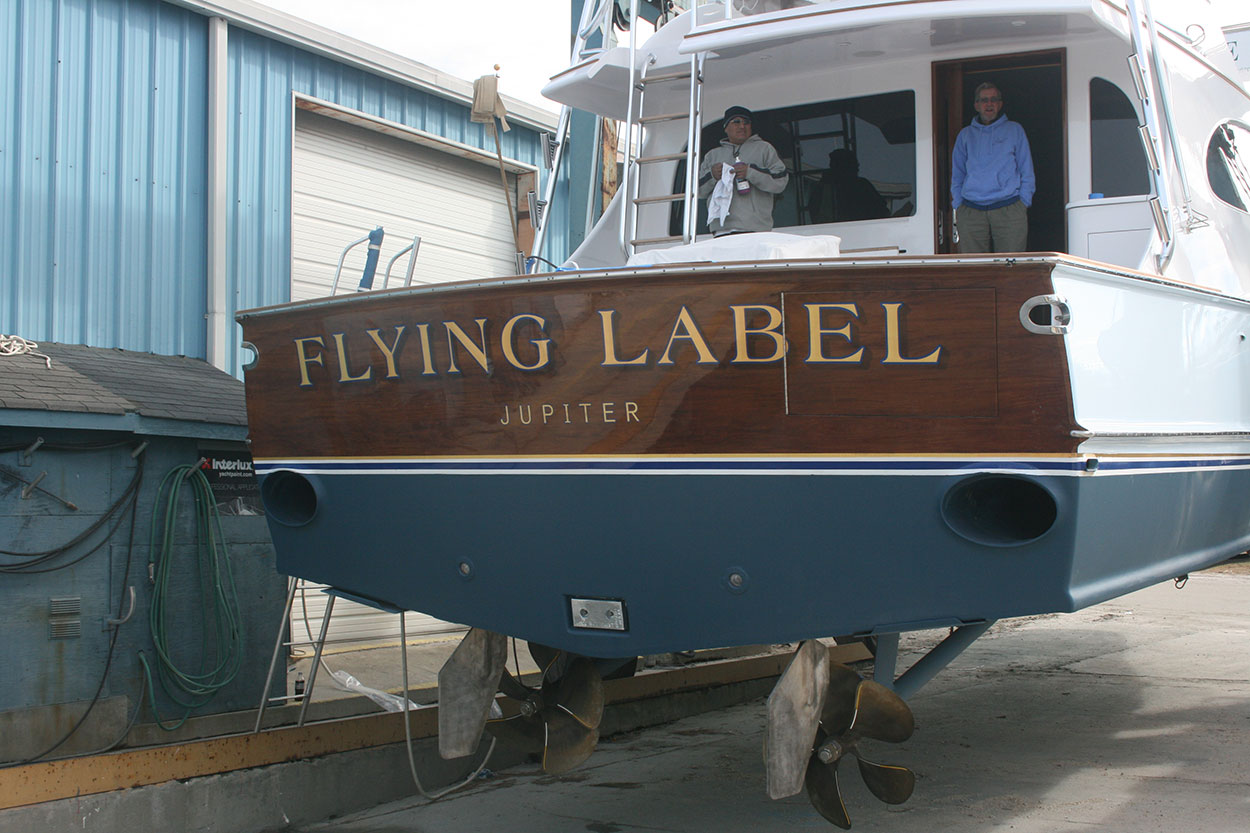 Flying Lable, Jupiter Boat Transom | BOATS TRANSOM ARTWORK PAINTING ...
