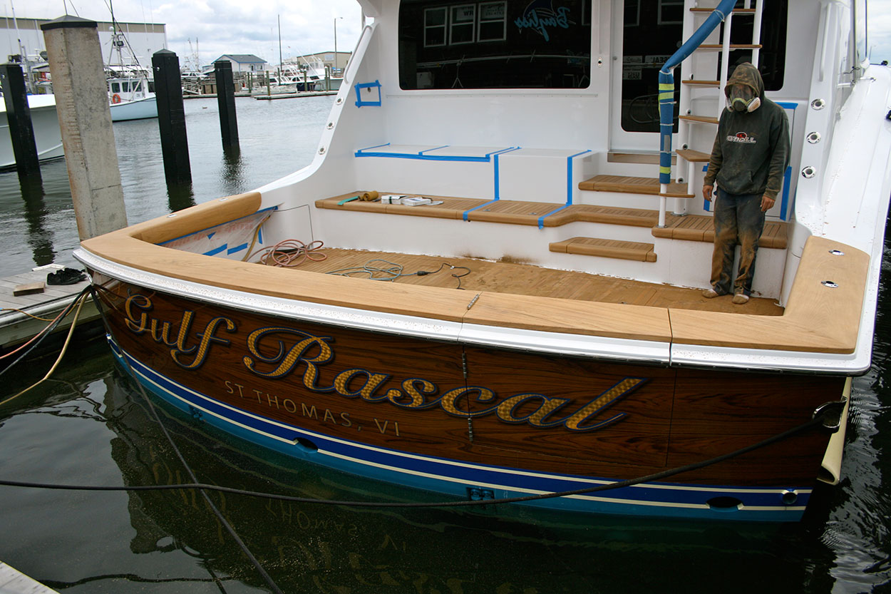 Gulf Rascal, St Thomas VI Boat Transom | BOATS TRANSOM ARTWORK PAINTING ...