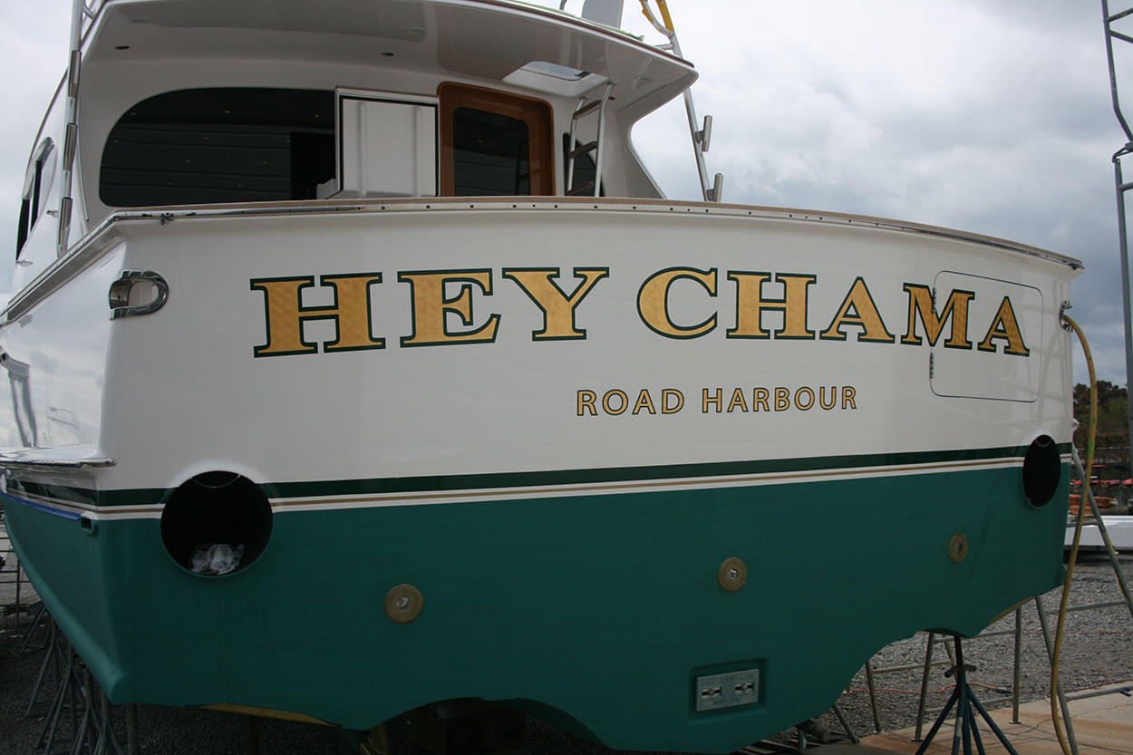 Hey Chama, Road Harbour Boat Transom | BOATS TRANSOM ARTWORK PAINTING ...