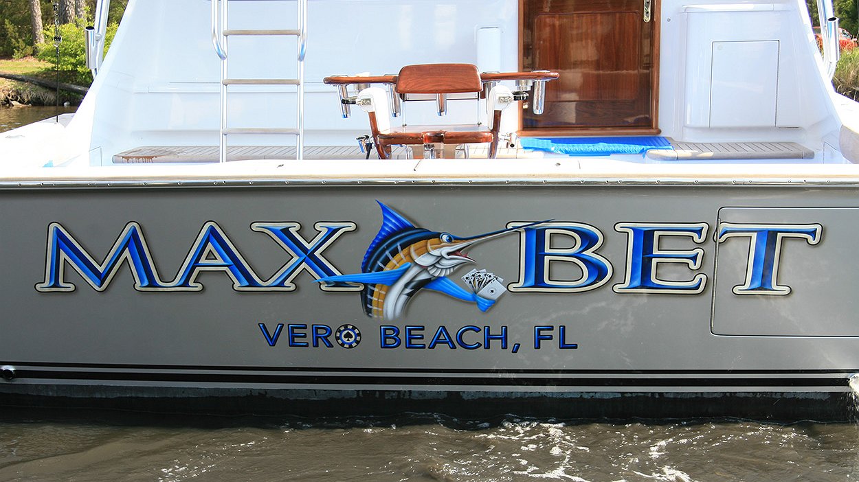 Max Bet, Vero Beach Florida Boat Transom | BOATS TRANSOM ARTWORK ...
