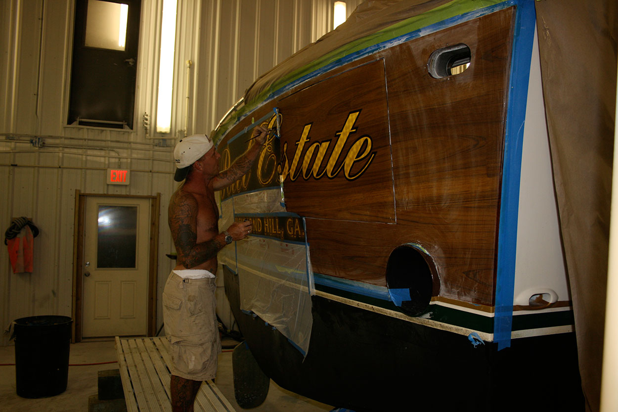 Reel Estate, Richmond Hill Georgia Boat Transom | BOATS TRANSOM ARTWORK ...