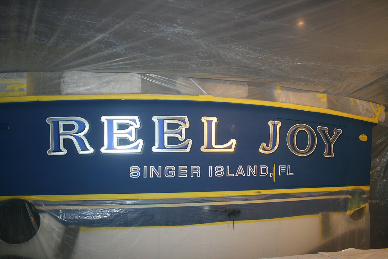 Reel Joy, Singer Island Florida Boat Transom | BOATS TRANSOM ARTWORK ...