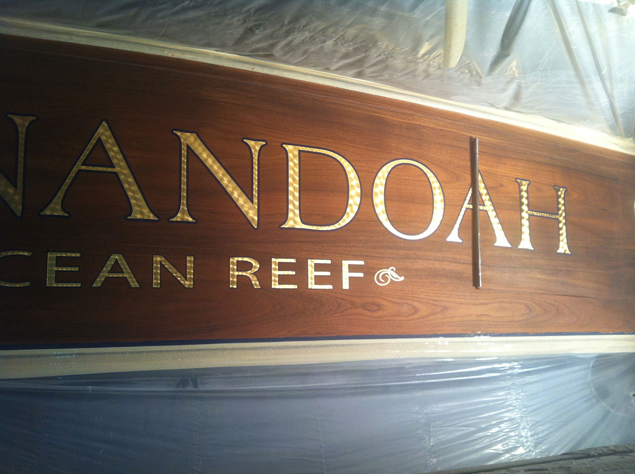 Shenandoah, Ocean Reef Boat Transom | BOATS TRANSOM ARTWORK PAINTING ...
