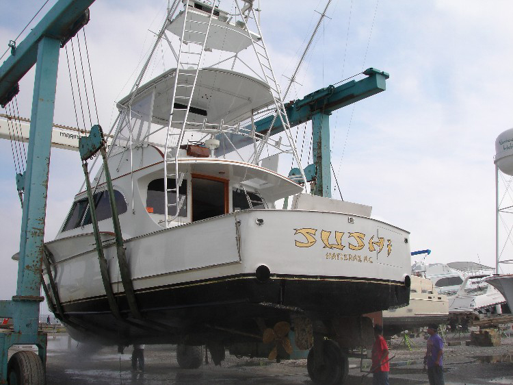 Sushi Boat Transom | BOATS TRANSOM ARTWORK PAINTING | EVERETT NAUTICAL ...