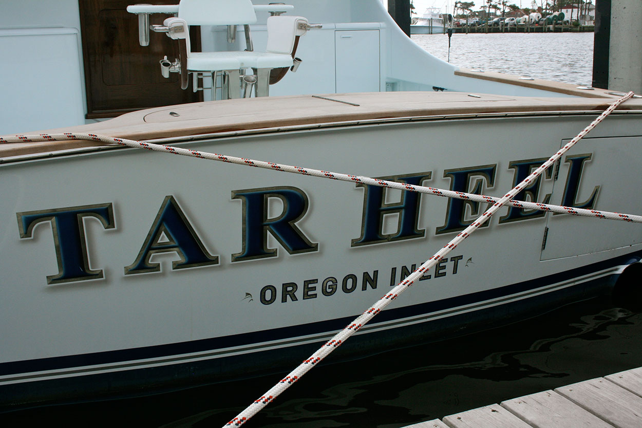 Tarheel, Oregon Inlet Boat Transom | BOATS TRANSOM ARTWORK PAINTING ...
