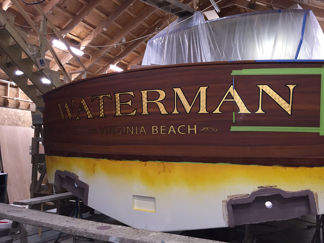 Waterman, Virginia Beach Boat Transom | BOATS TRANSOM ARTWORK PAINTING ...